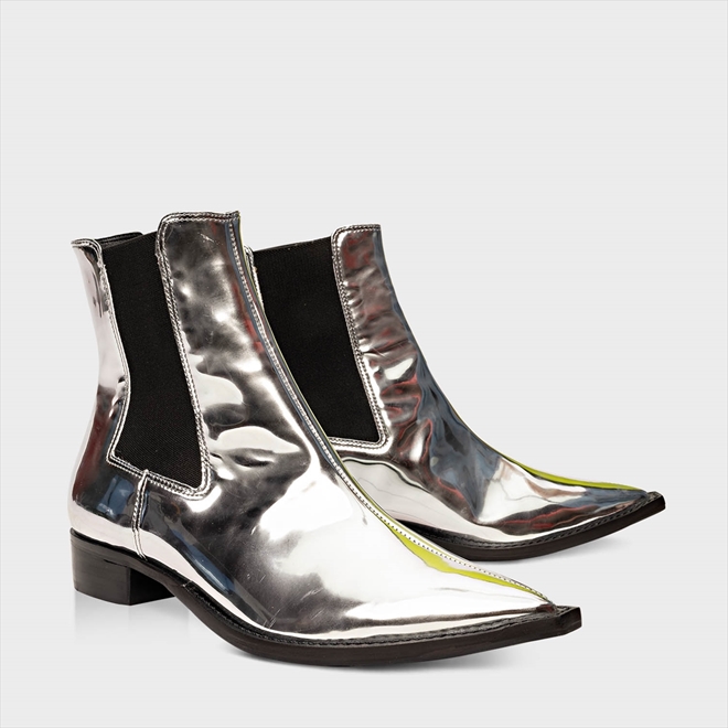Bota Western Classic Salto Couro Spechio Glam Silver
