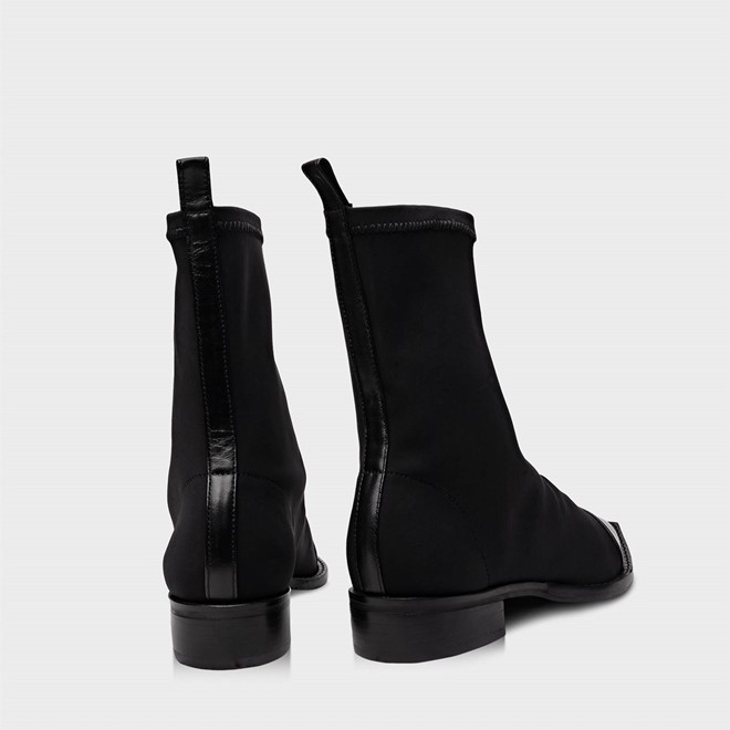 Bota Western Detail Biqueira Couro Preto