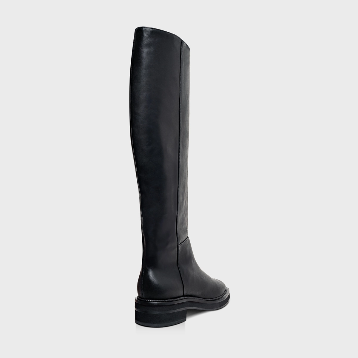 Bota Biker Simple Salto Bloco Couro Preto - Bota Biker Cano Longo ...