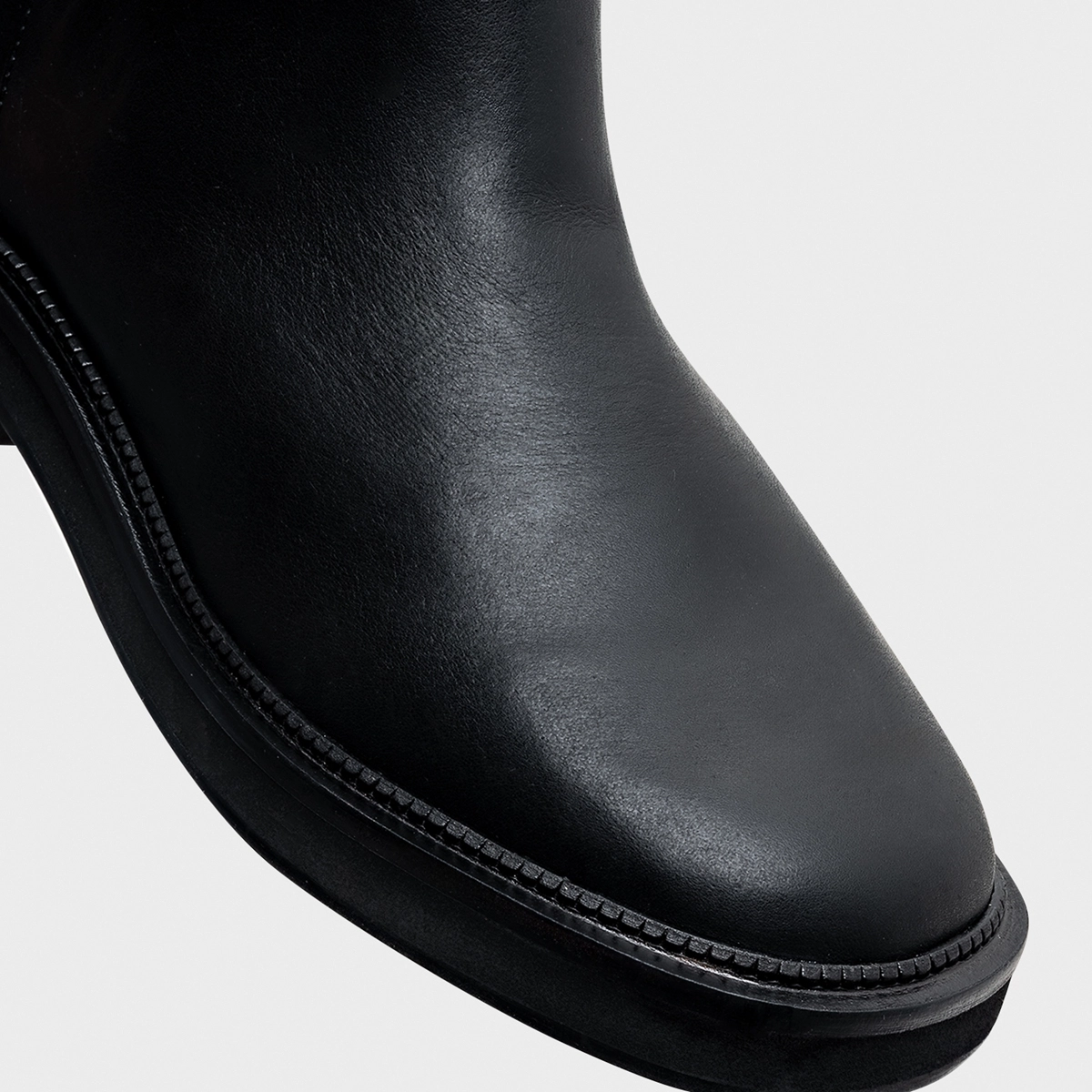 Bota Biker Simple Salto Bloco Couro Preto - Bota Biker Cano Longo ...