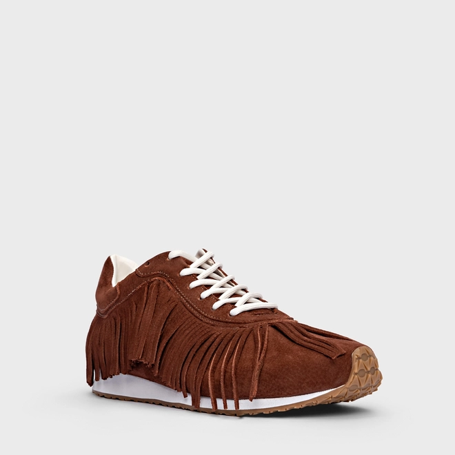 Tênis Franjas Couro Nobuck Marrom Brunette - Tênis Franjas Couro Nobuck ...